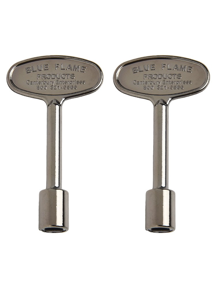 BCLONG 3-Inch Chrome Gas Valve Key Set for Turn Ball Valve Fireplaces ...