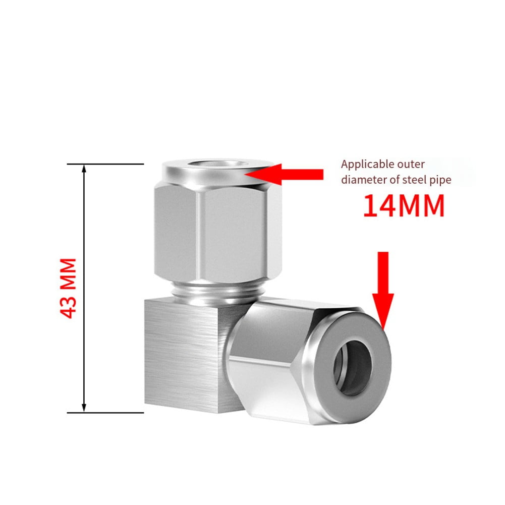 BCLONG 304 stainless steel ferrule compressor right angle joint air ...