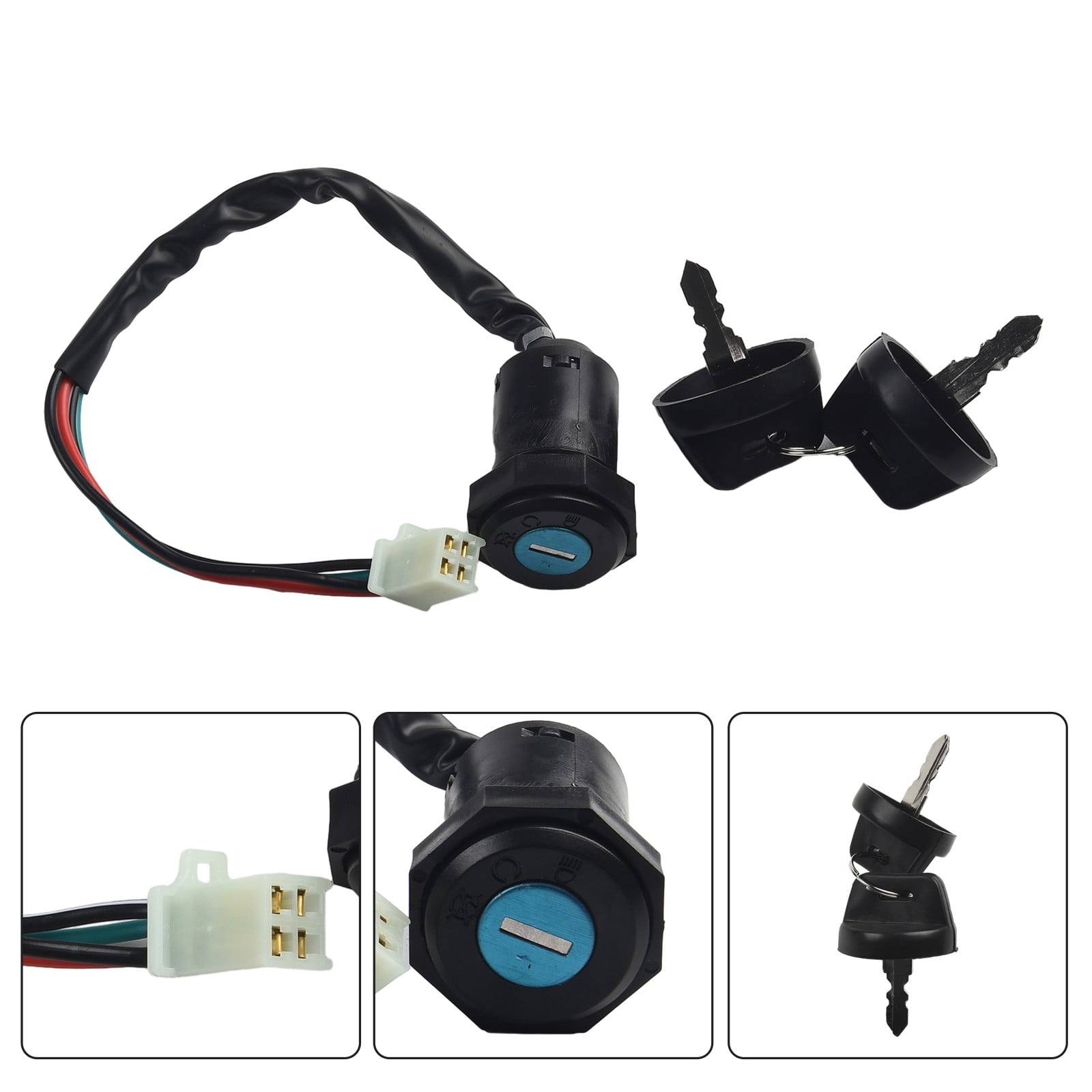 BCLONG 4 Pin Ignition Switch Key Set for 50cc 70cc 90cc 110cc 125cc ...