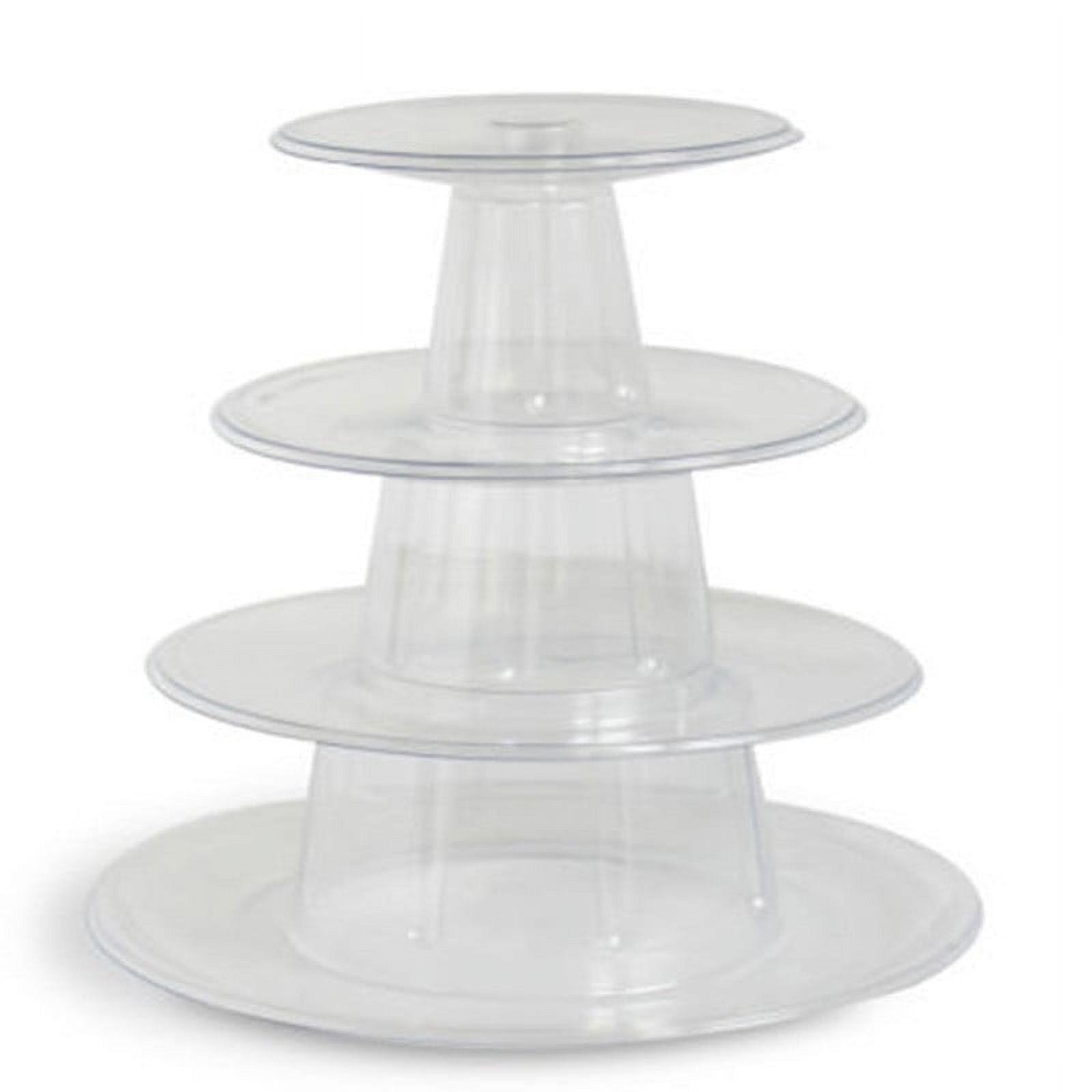 BCLONG 4 Tiers Round Macaroon Tower Stand Cake Display Rack for Party ...