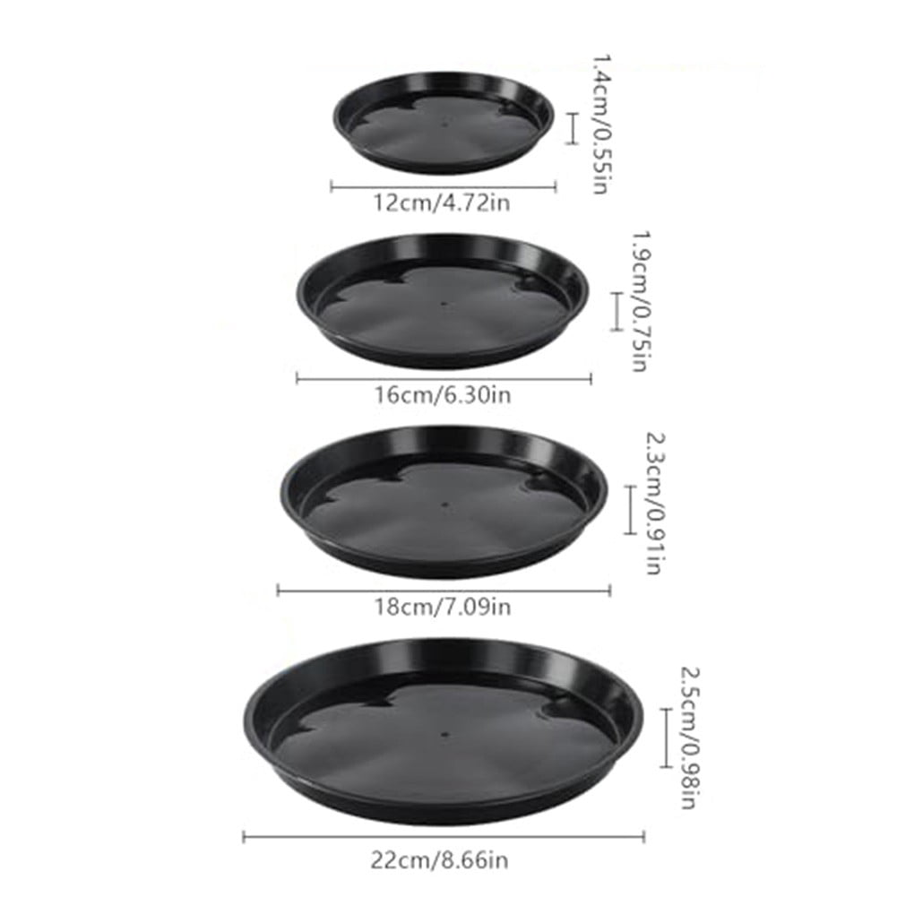 BCLONG 40PCS Round Flower Pot Saucers Circular Flowerpot Flat Edge Tray ...