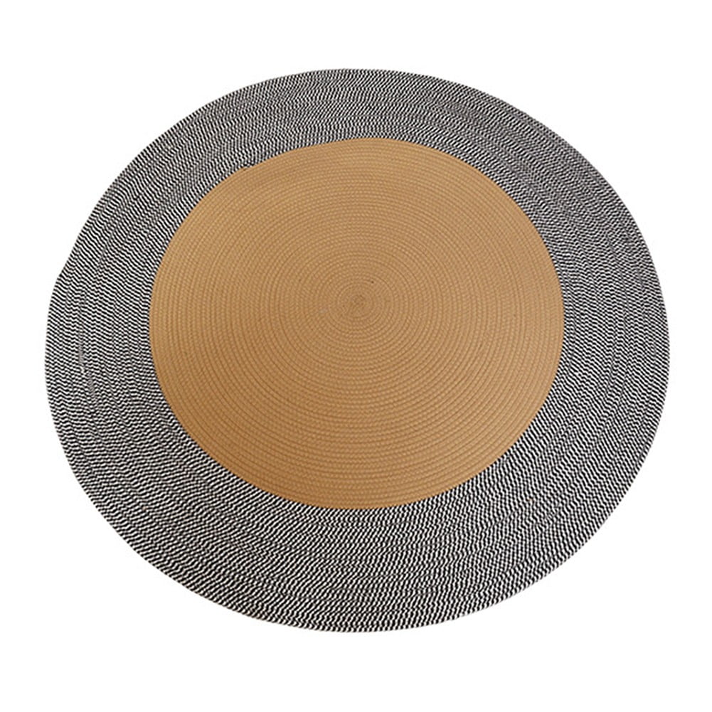 BCLONG 45CM Jute Woven Carpet Floor Mat Chair Mat Round Coffee Table ...