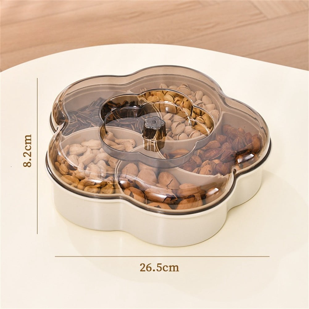 BCLONG 5 Compartment Nut Serving Container Candy Storage Appetizer ...