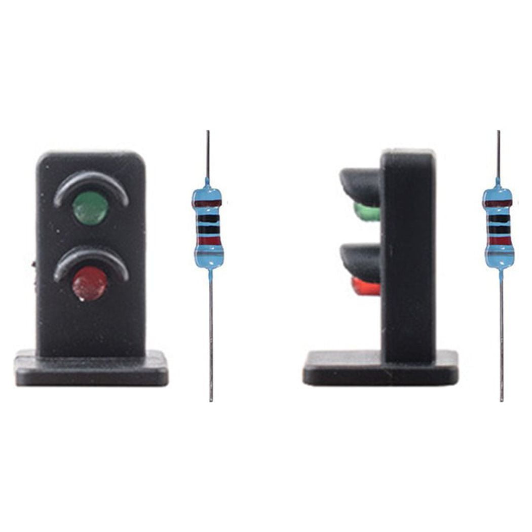 BCLONG 5 Pcs 20mm LEDs Made Green/Red Dwarf Signals 2 Aspects - Walmart.com