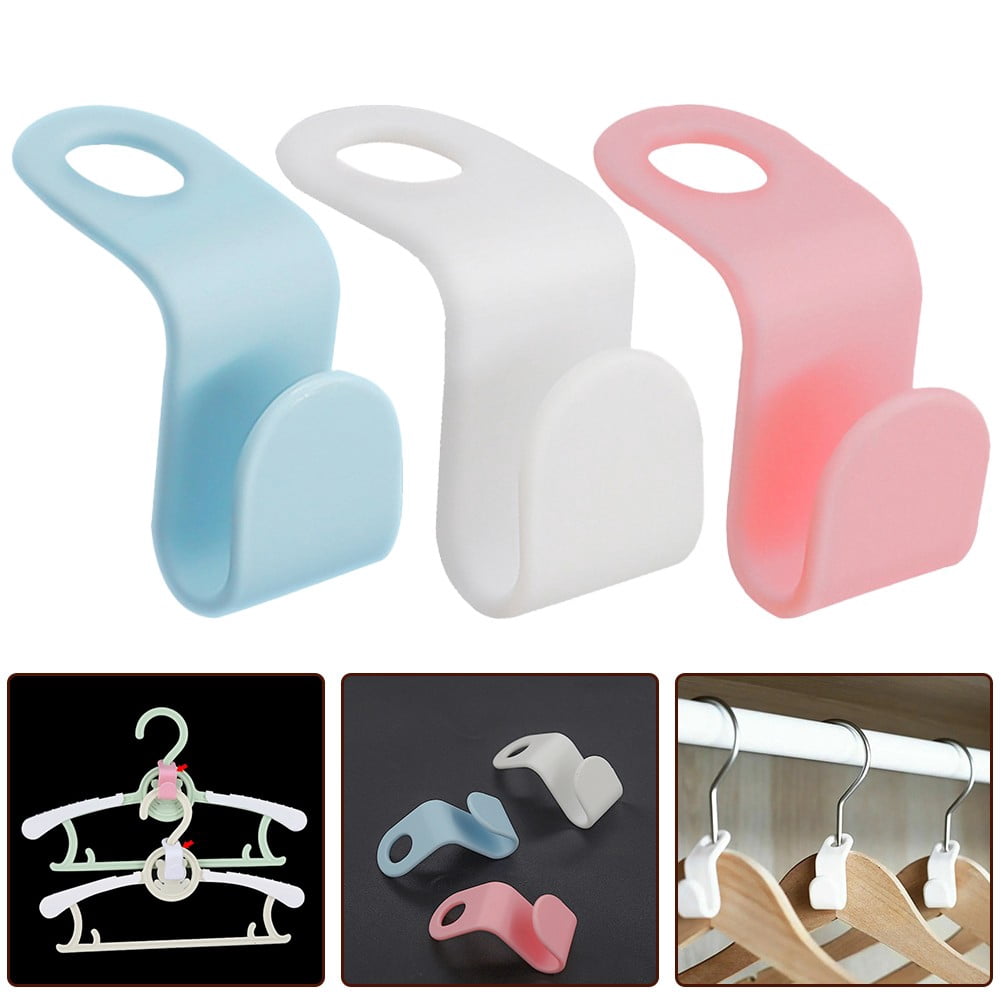 BCLONG 50Pcs Clothes Hanger Hooks Space Saving Cascading Hanger ...