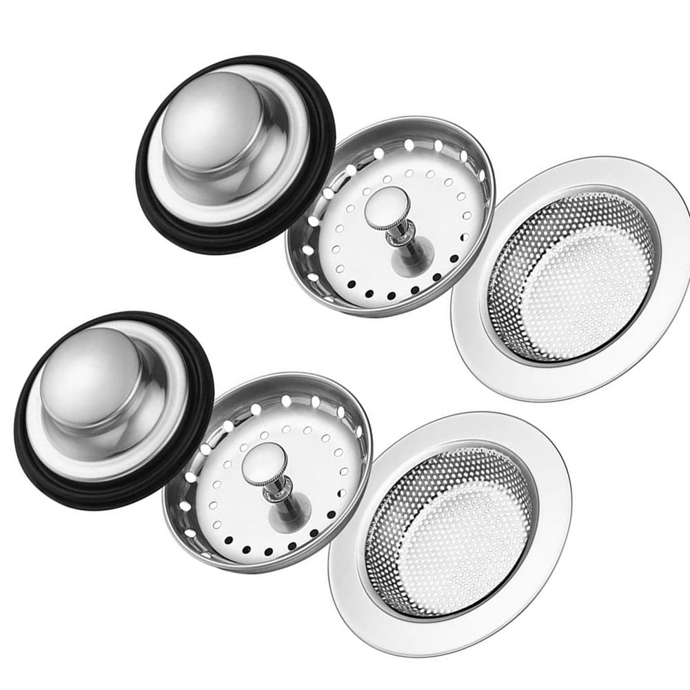 BCLONG 6 Pieces Stainless Steel Kitchen Sink Stopper Strainer Garbage ...