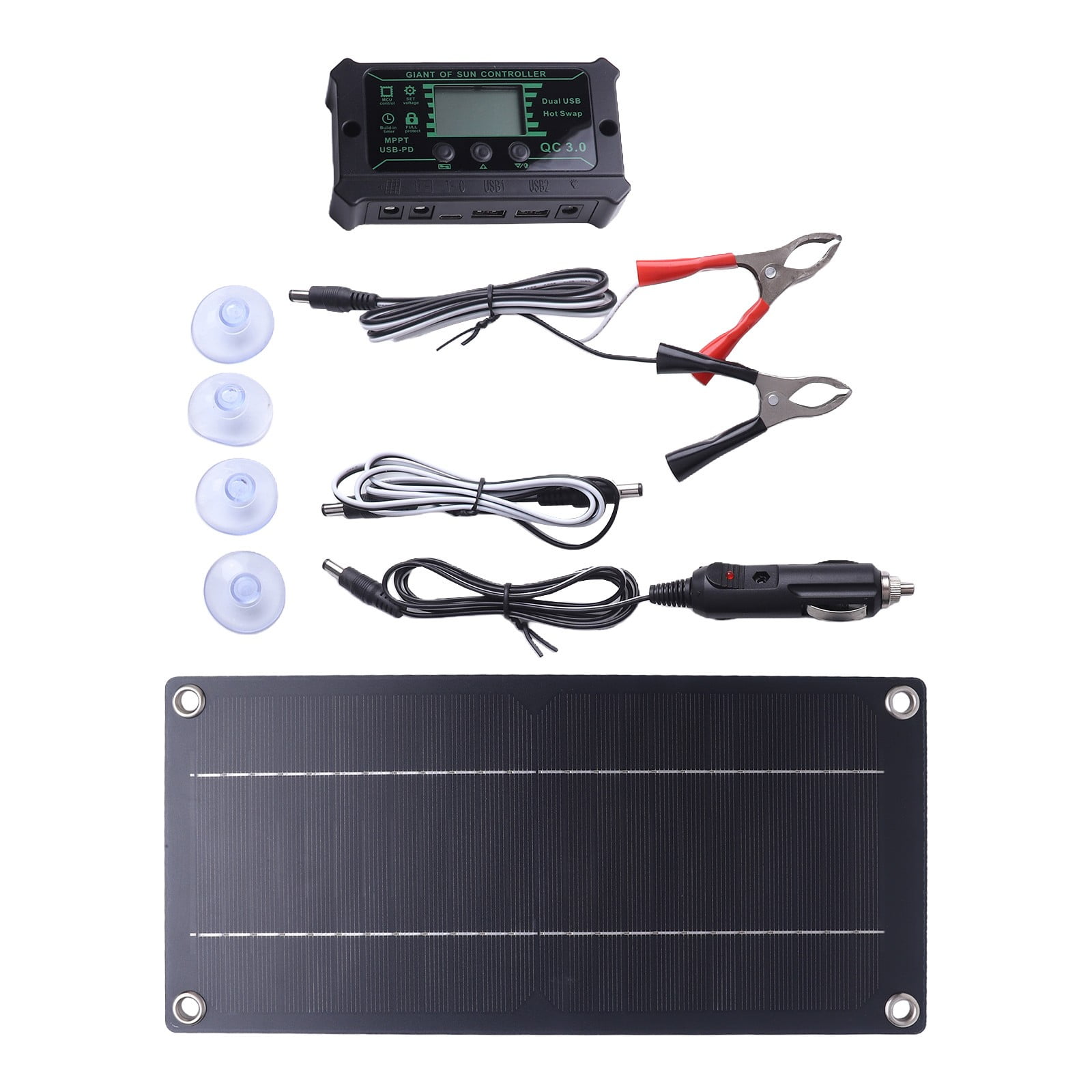 BCLONG 600W for Solar Panel Kit 100A MPPT Charger Controller for Car RV ...