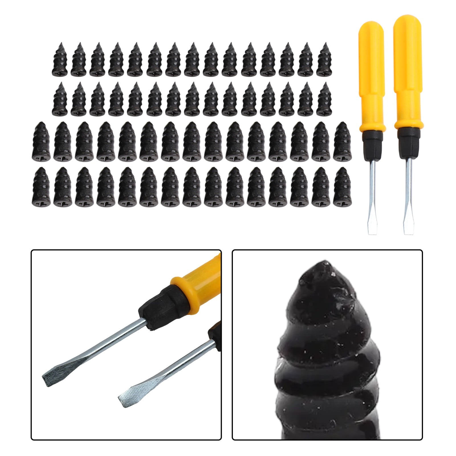 BCLONG 60PCS Car Vacuum Tire Repair Nails Rubber Screw Nail ...