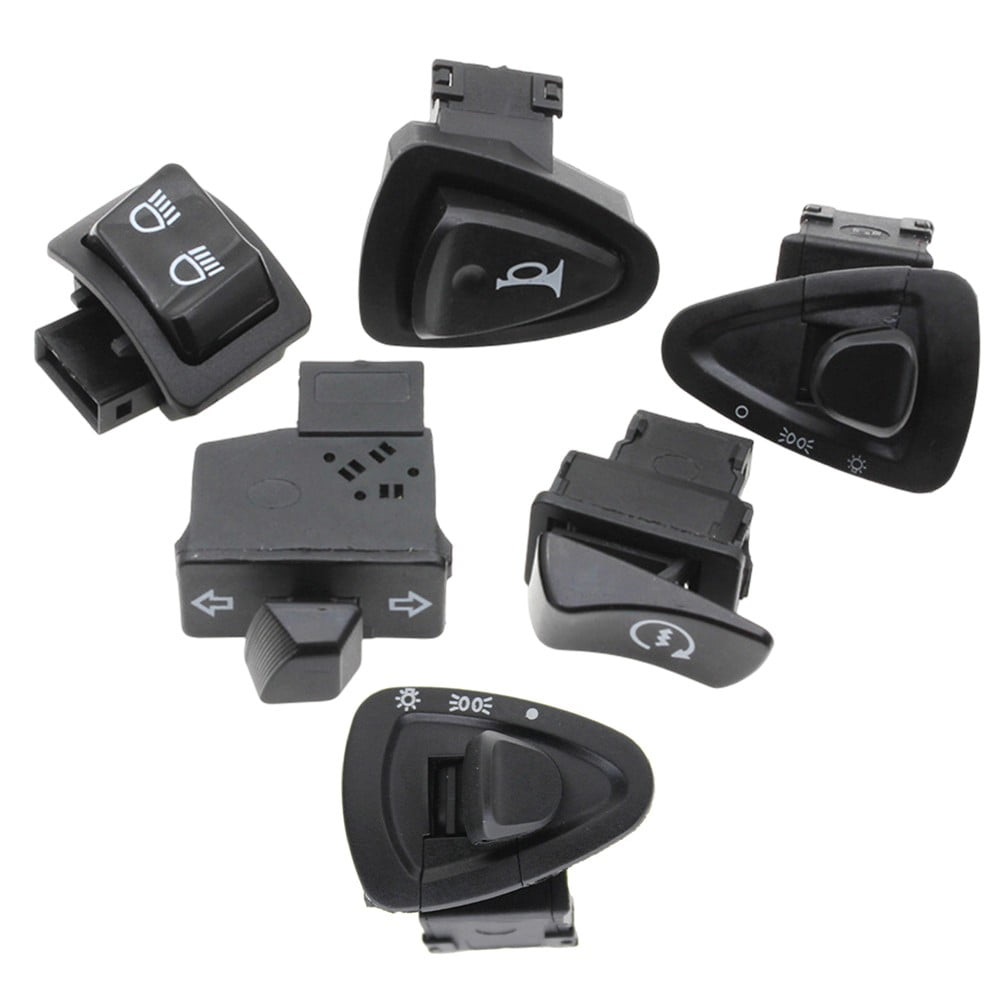 BCLONG 6PCS scooter switches for motorcycle variable light turn signal ...