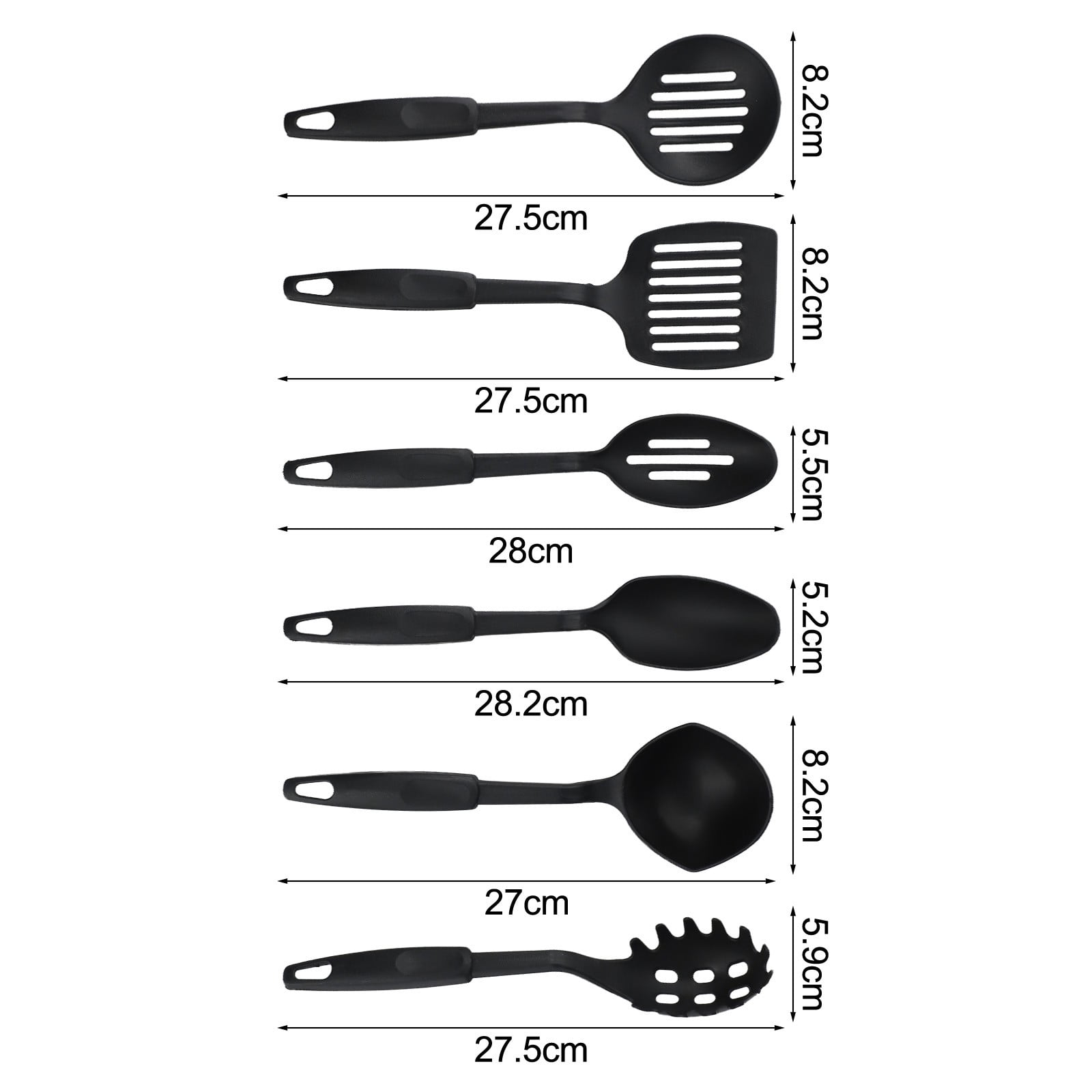 BCLONG 6Pcs/Set Kitchen Utensils Non-Stick Baking Nylon Cooking Tools ...