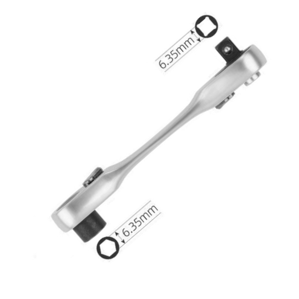 BCLONG 72 Teeth 1/4Inch Ratchet Wrench Double Ended Hex Torque Spanner ...