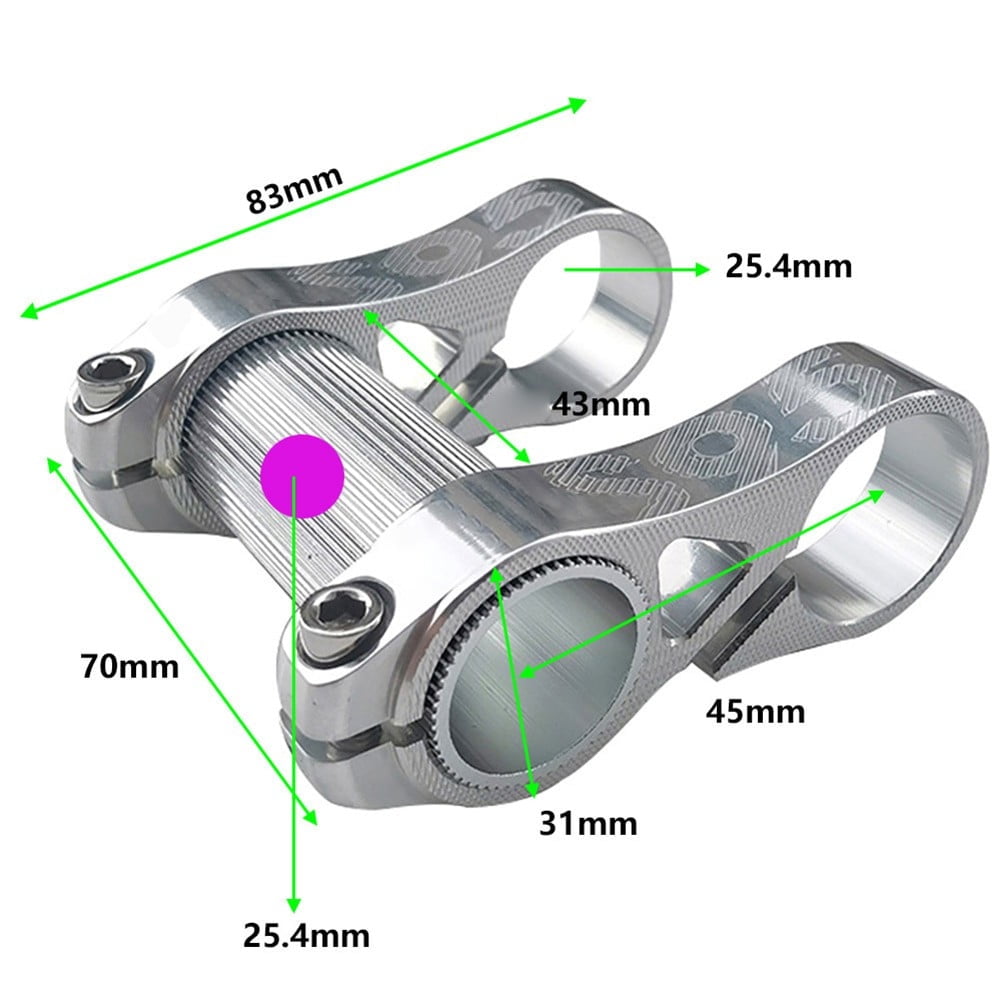 BCLONG Adjustable Folding Bike Handlebar Stem Double Riser Bike Handle ...