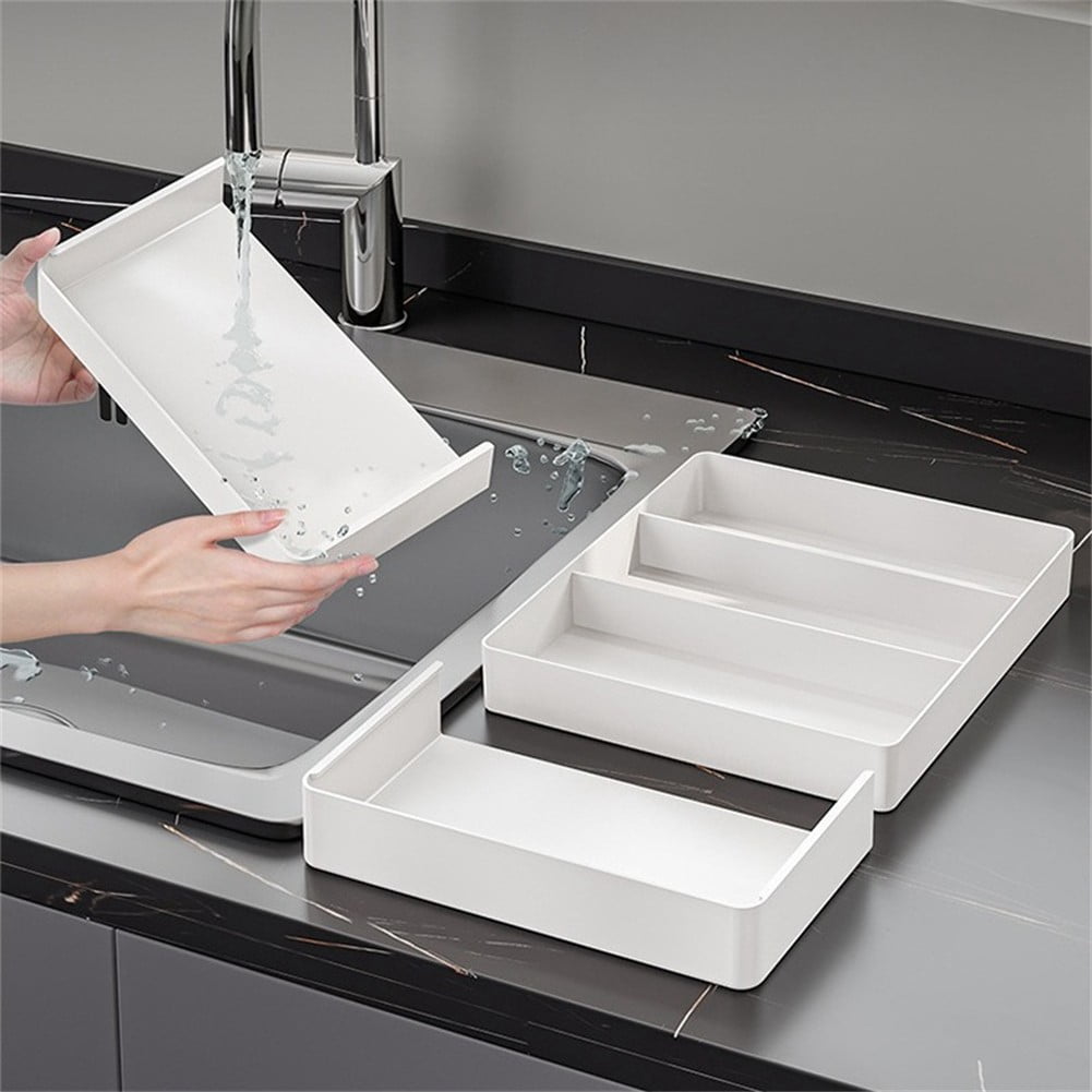 BCLONG Adjustable Silverware Organizer Flatware Holder Utensils Tray ...