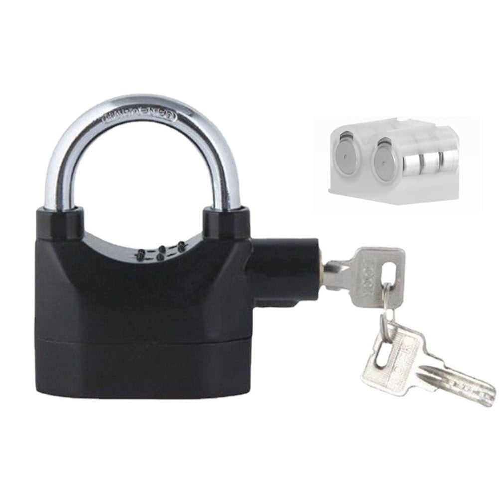 BCLONG Alarm Padlock with 110 Decibel Siren for Bike Security Anti Rust ...