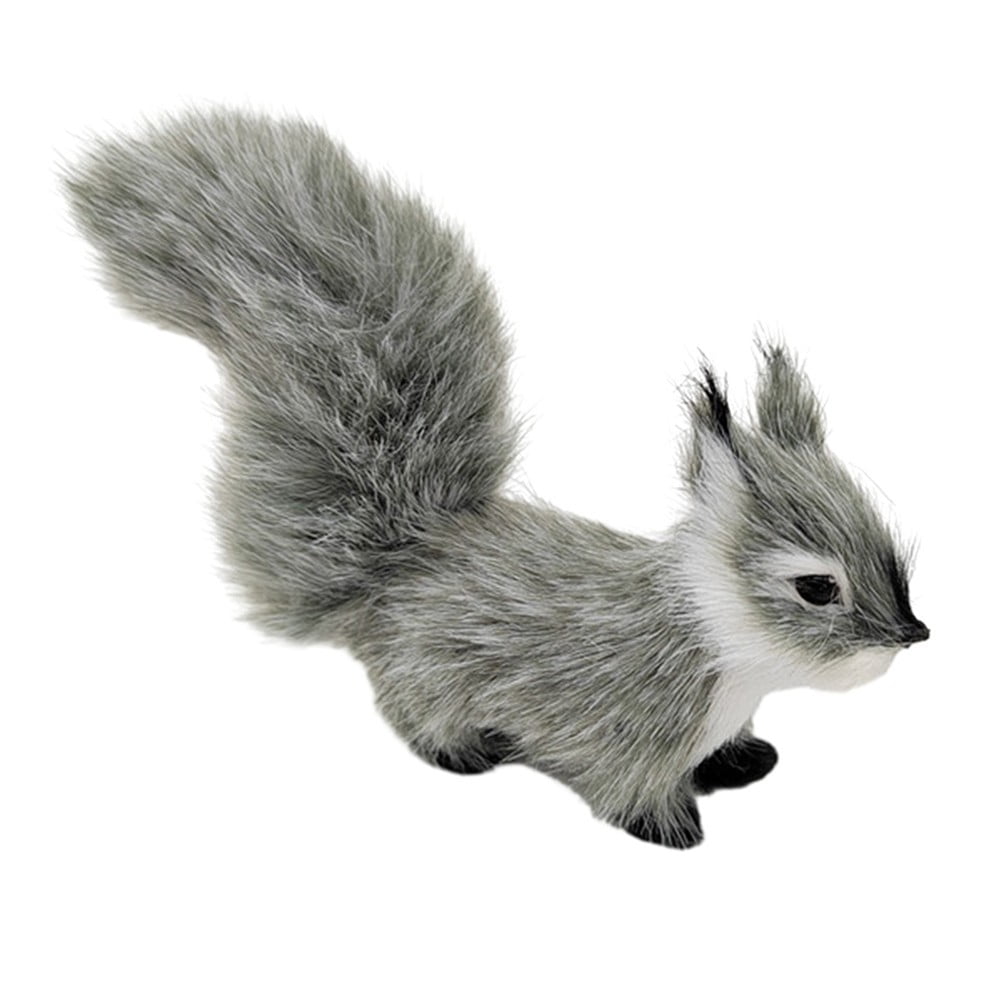 BCLONG Artificial Squirrel Figurine Miniature Plush Simulation Fake ...