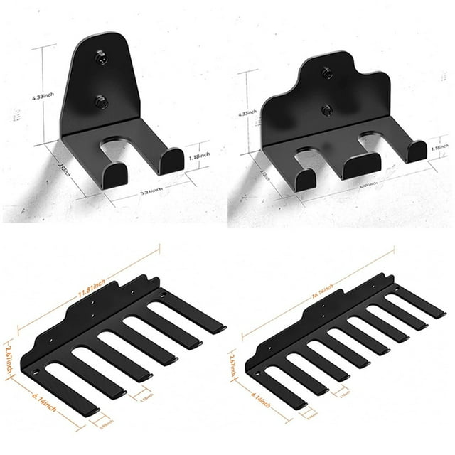 BCLONG Barbell Storage Rack Gym Organizer Wall Mounted Barbell Holder ...