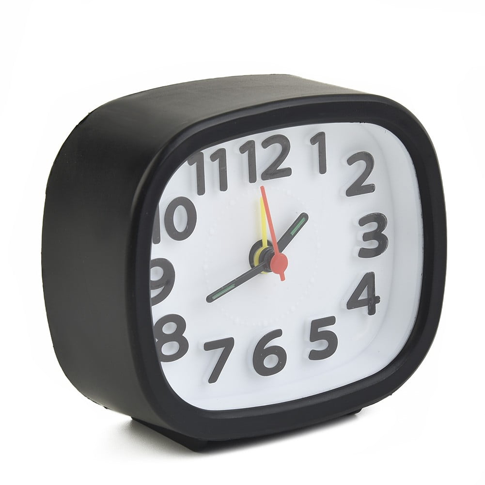 BCLONG Battery Operated Quartz Alarm Clock Night Light No Tick Silent ...