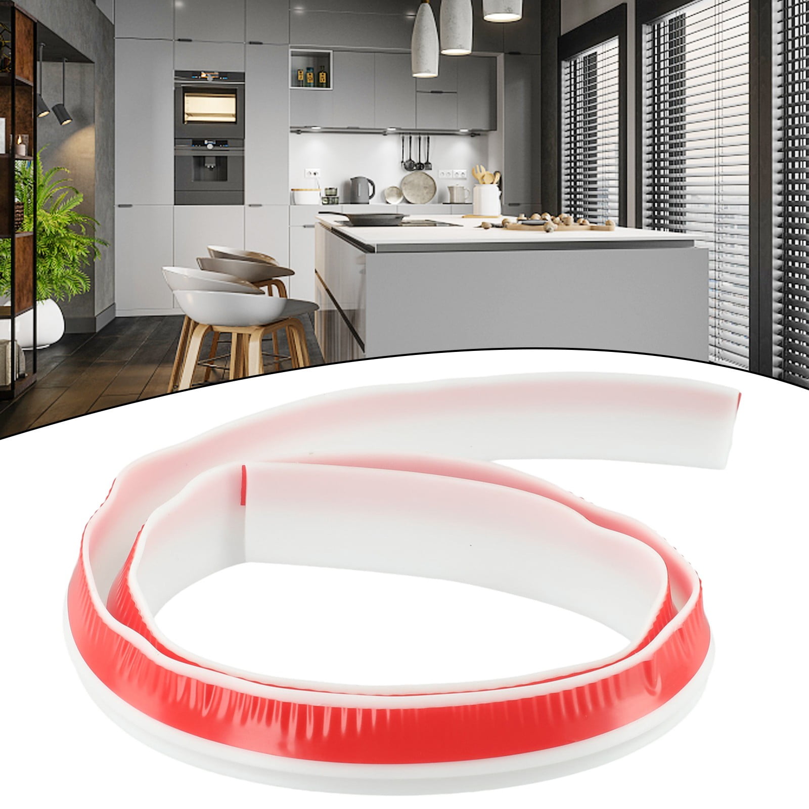BCLONG Bendable Silicone Waterstop Strip Kitchen Countertop Retaining ...