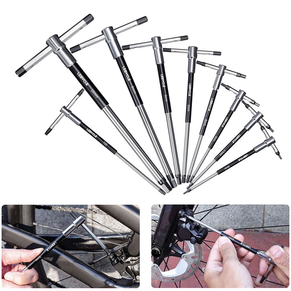 BCLONG Bike T-Handle Hex Wrench 2mm-10mm/T25 Bicycle Sliding 3-Way ...