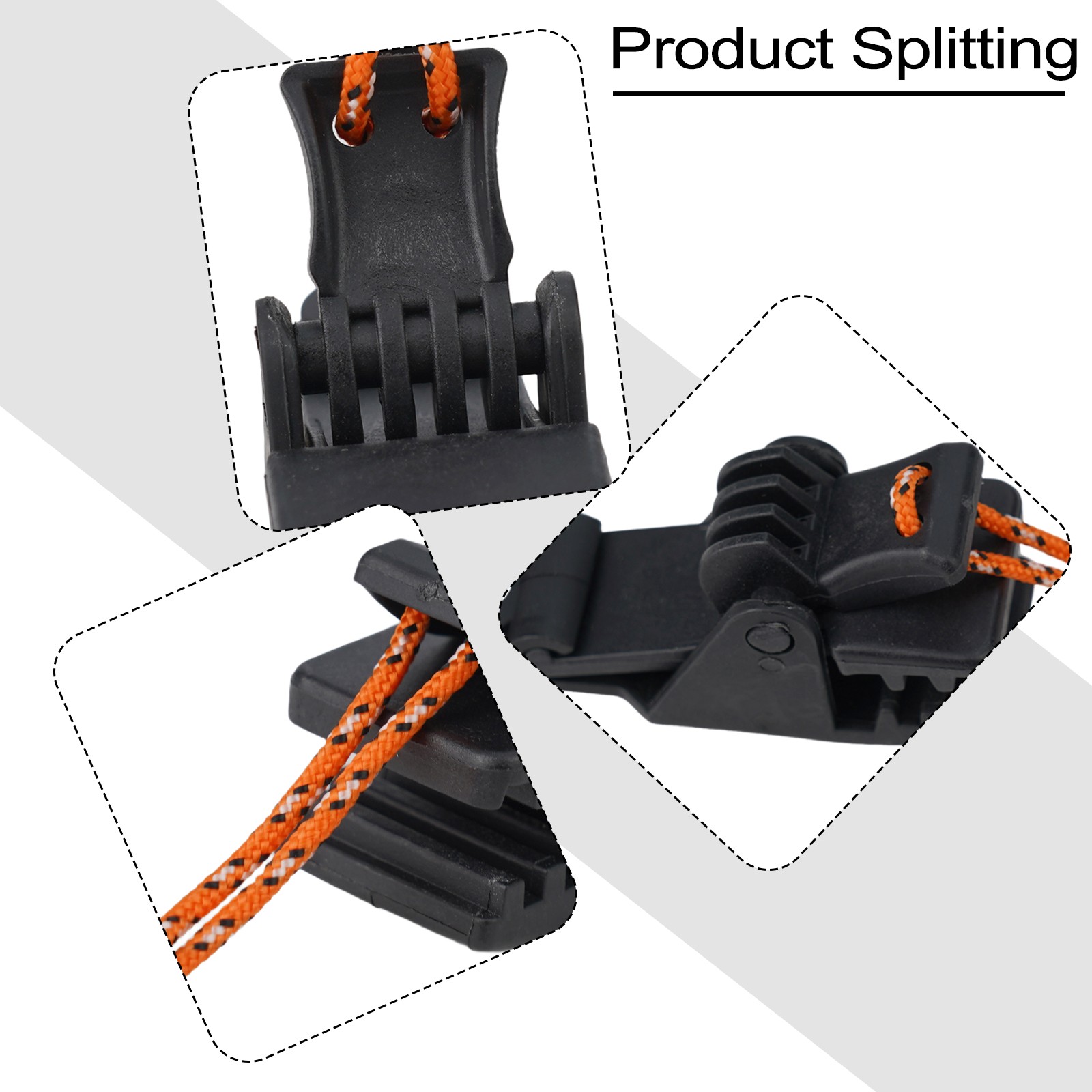 BCLONG Camping Awning Fly Tarpaulin Tent Clips Crocodile Rope Clamps ...