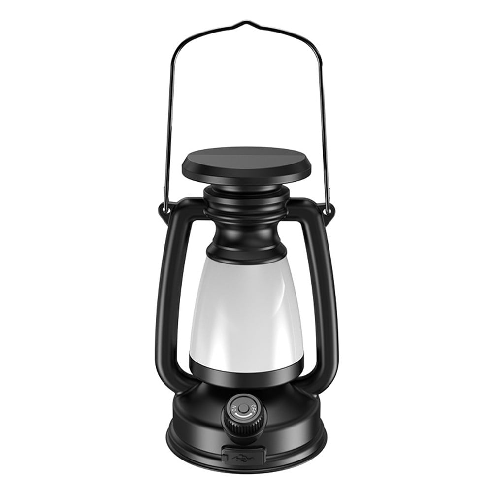 BCLONG Camping Lantern LED Retro Plastic Hanging Lantern Chargeable ...