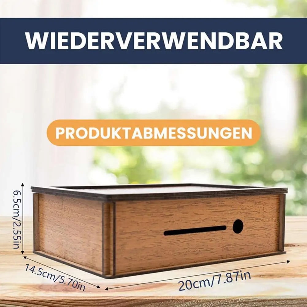 BCLONG Cash Vault Wooden Savings Box, Box with Counter cash Vault for ...