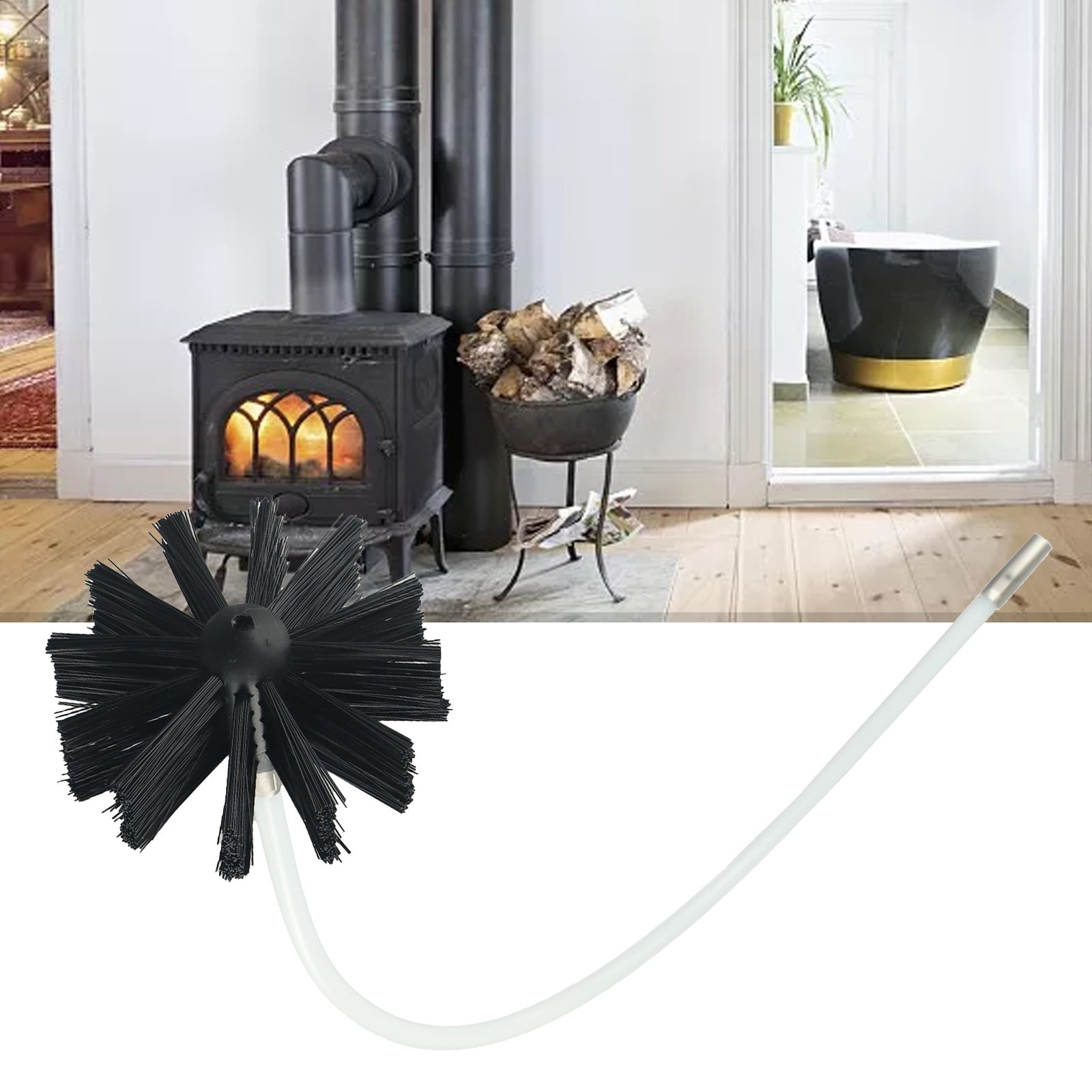 BCLONG Chimney Sweeping Cleaner Brush Flue Cleaning System Fireplace ...