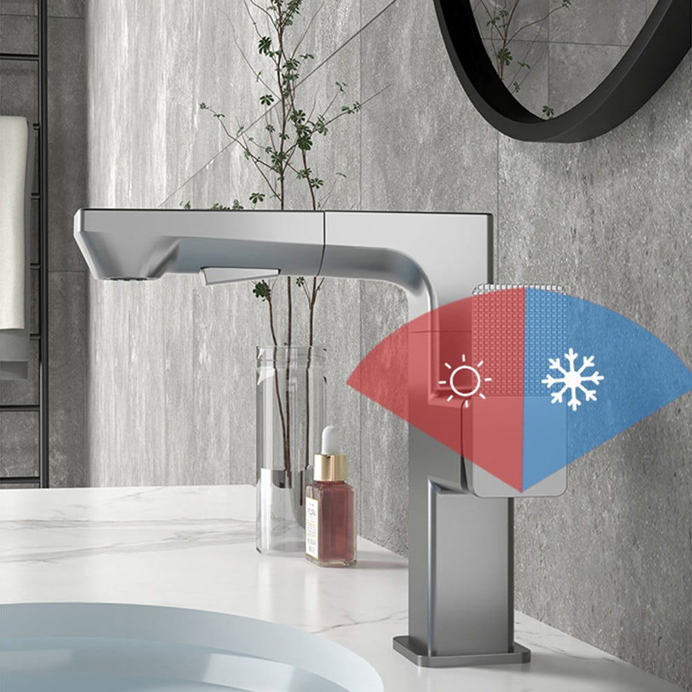 BCLONG Digital display basin faucet pull out and rotate two modes hot ...