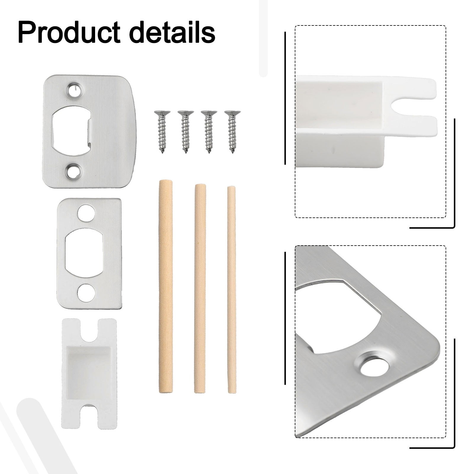 BCLONG Door Lock Strike Plate with Spacer Shim Door Security Lock ...