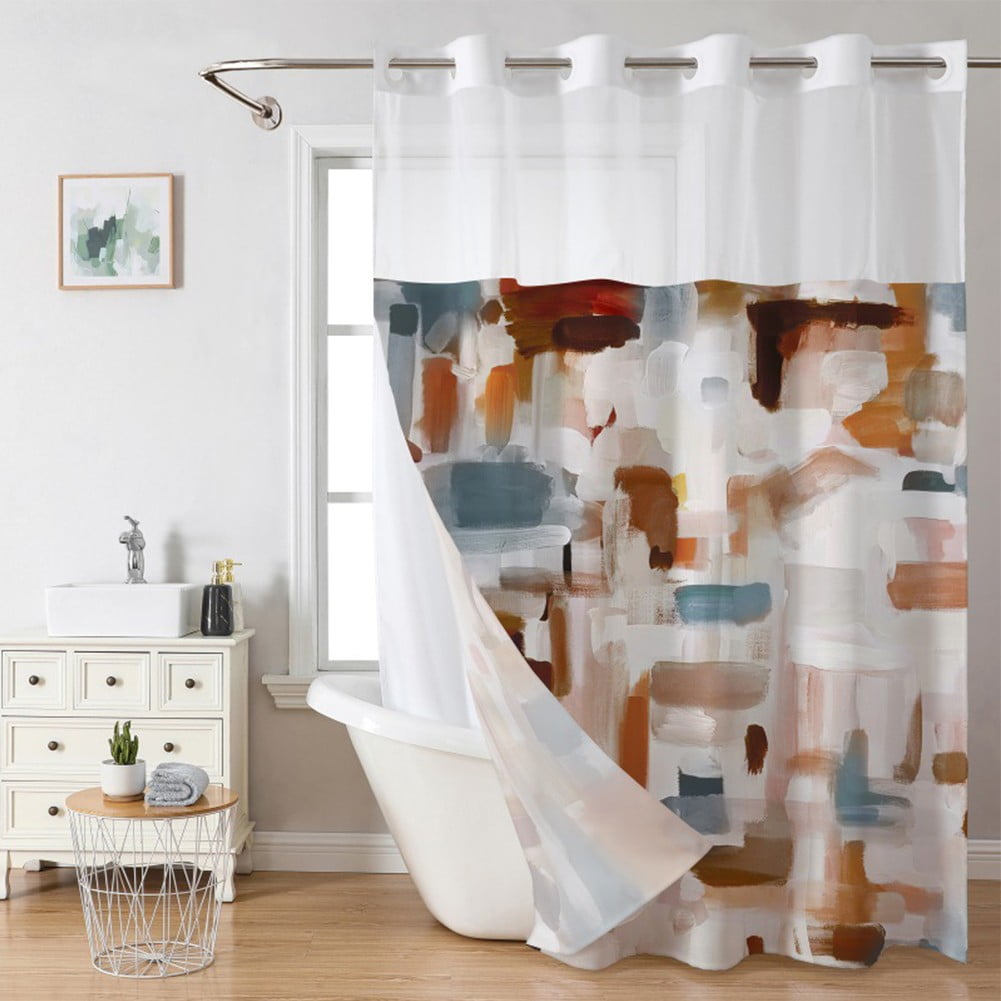 BCLONG Double-layer Shower Curtain:Waterproof and Moisture-proof ...