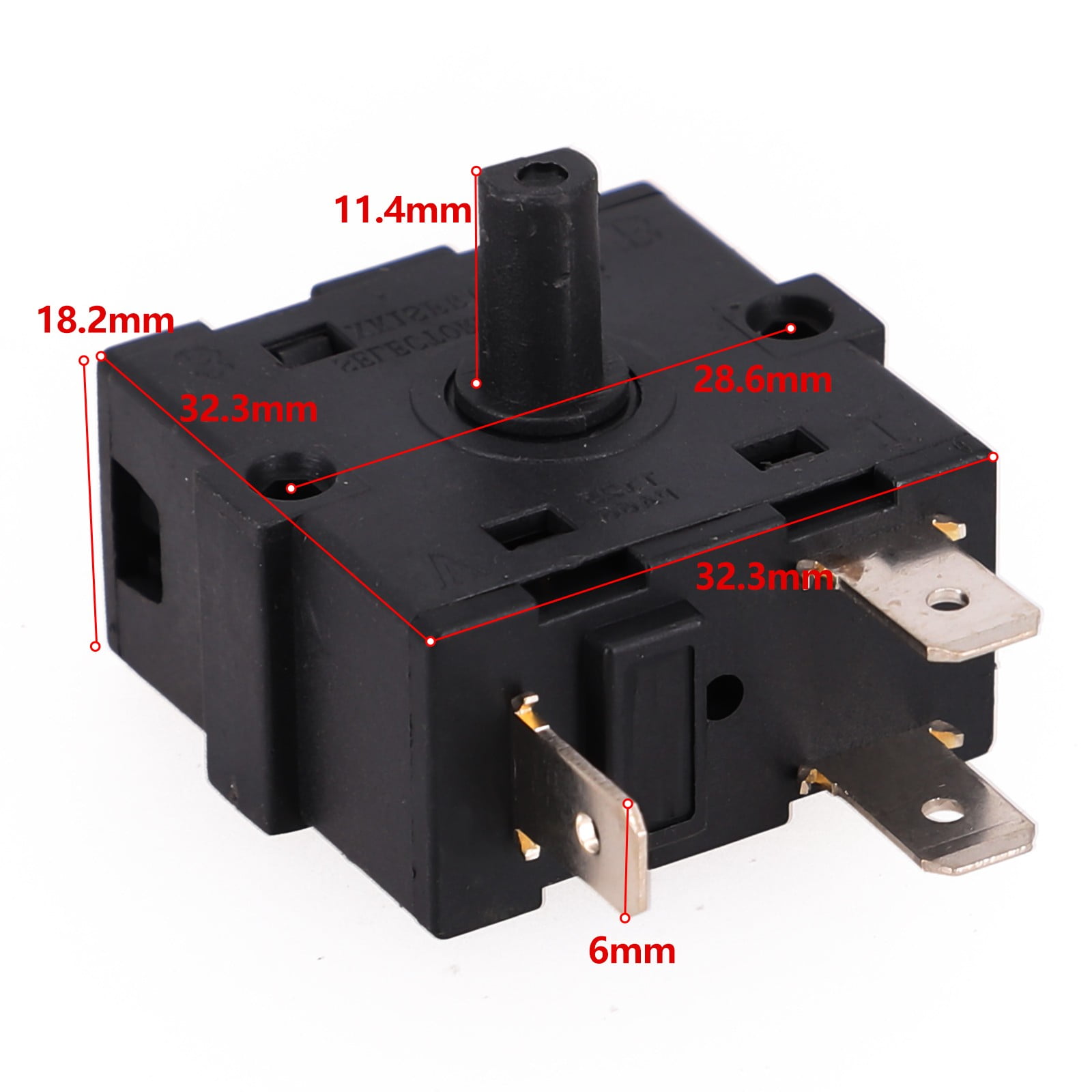 BCLONG Electric Room Heater 3 Pin 5Pin Rotary Switch Selector AC250V ...