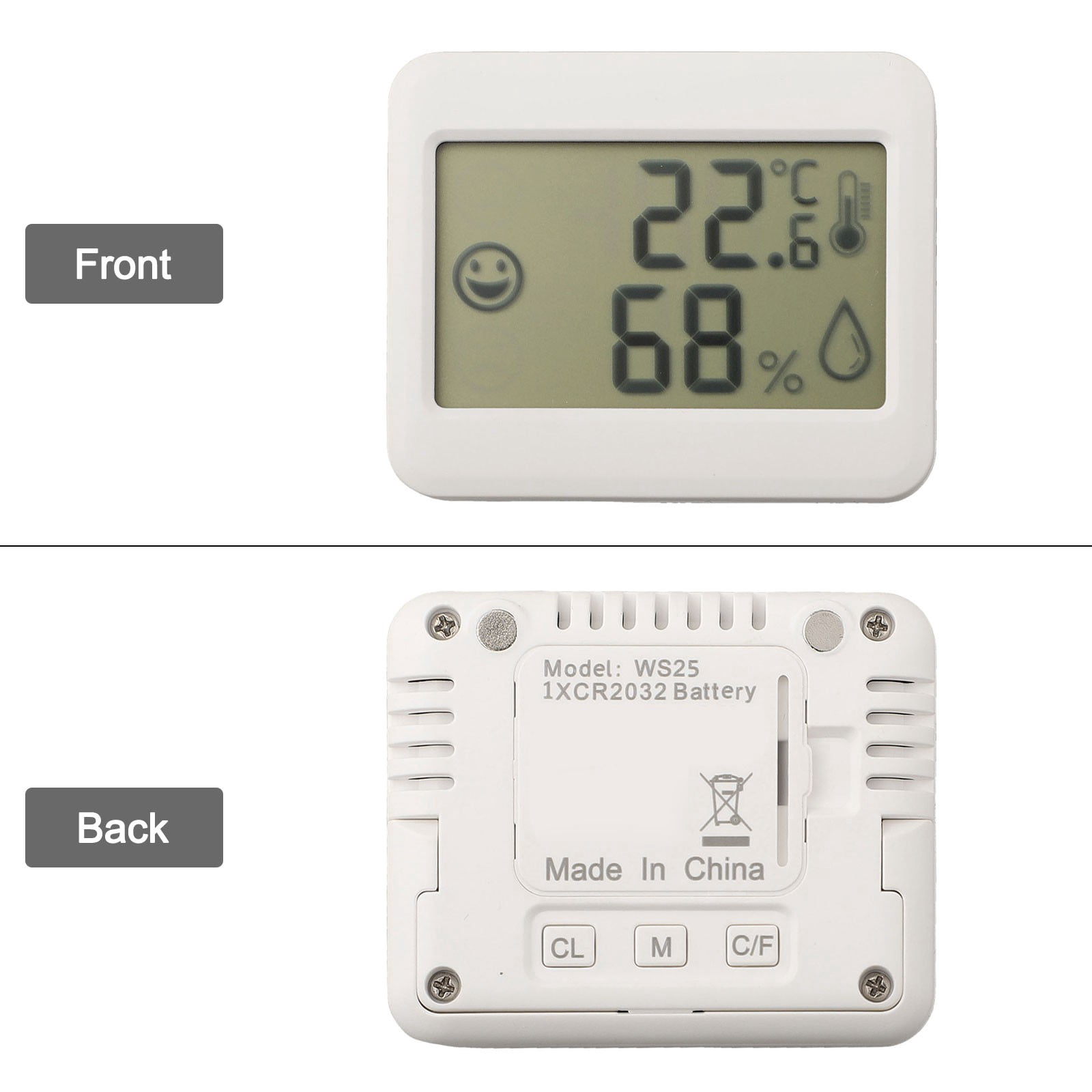 BCLONG Electronic thermometer and hygrometer mini thermometer and ...