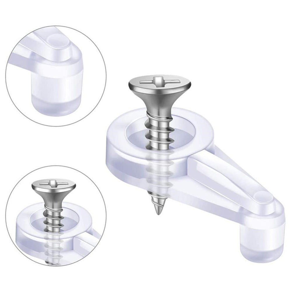 BCLONG Glass Door Retainer Clips Plastic Mirror Clips &Screws For ...