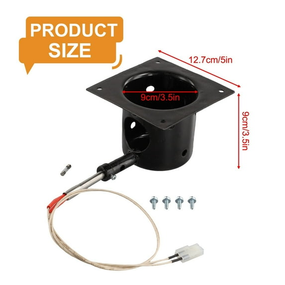 BCLONG Heavy Duty Steel Porcelain-Enameled Fire Burn Pot Rod Ignition ...