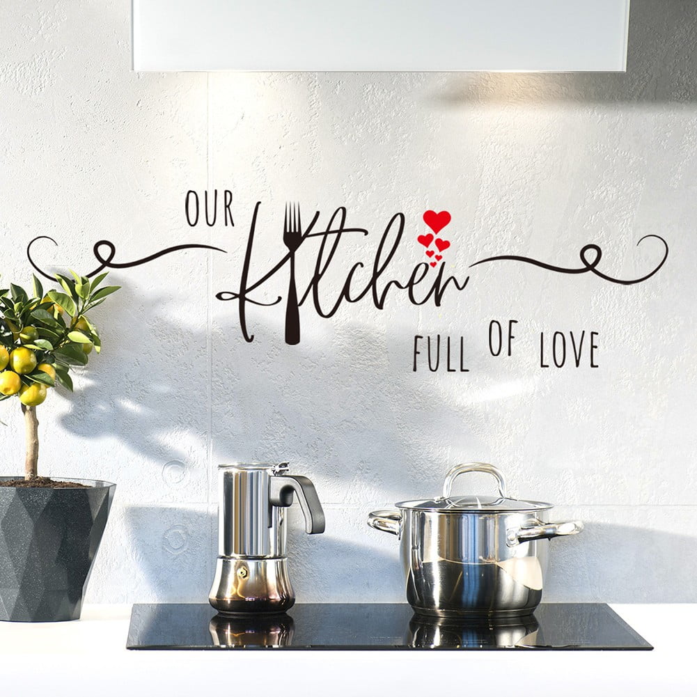 BCLONG Kitchen Wall Stickers Fun Design Cook Utensils Home Decoration ...
