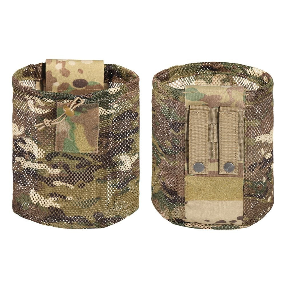 BCLONG MOLLE Mesh Net Dump Pouch Belt Mount Drawstring Bag Belt Mount ...