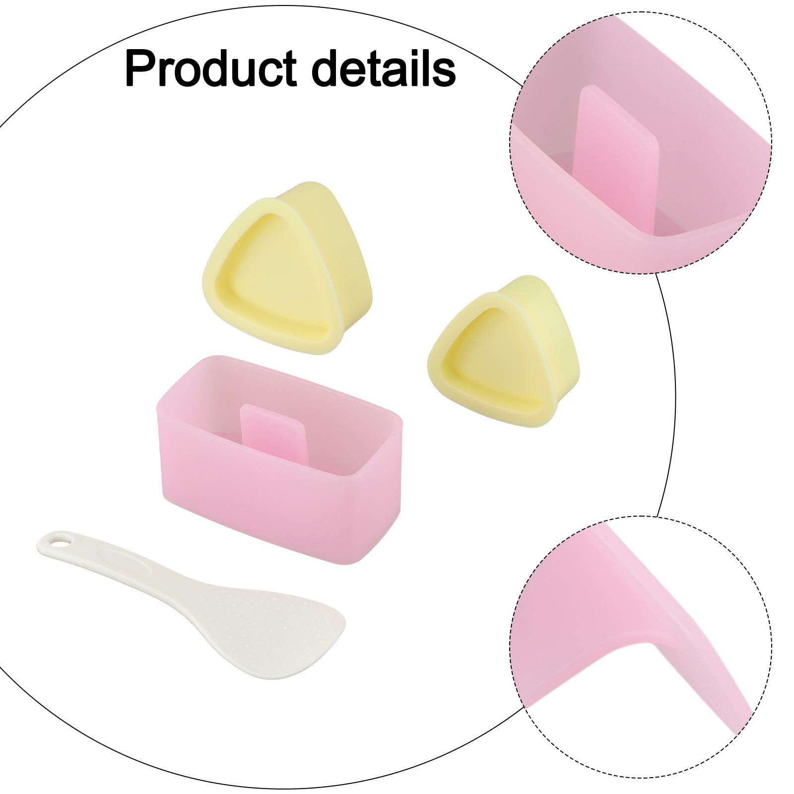 BCLONG Onigiri 3 Pack Rice Moulds Musubi Maker Kit Triangle Rice Ball ...