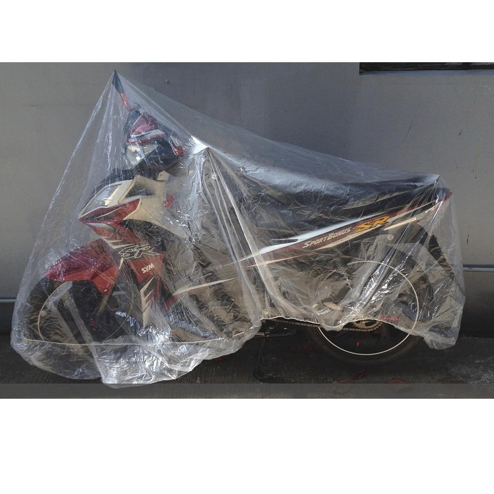 BCLONG PE Transparent Motor Cover Motorcycle Dust Dirt Protection, XL ...
