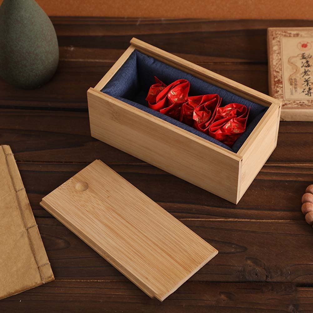 BCLONG Pine pull-out box sliding cover wooden box wooden storage box ...