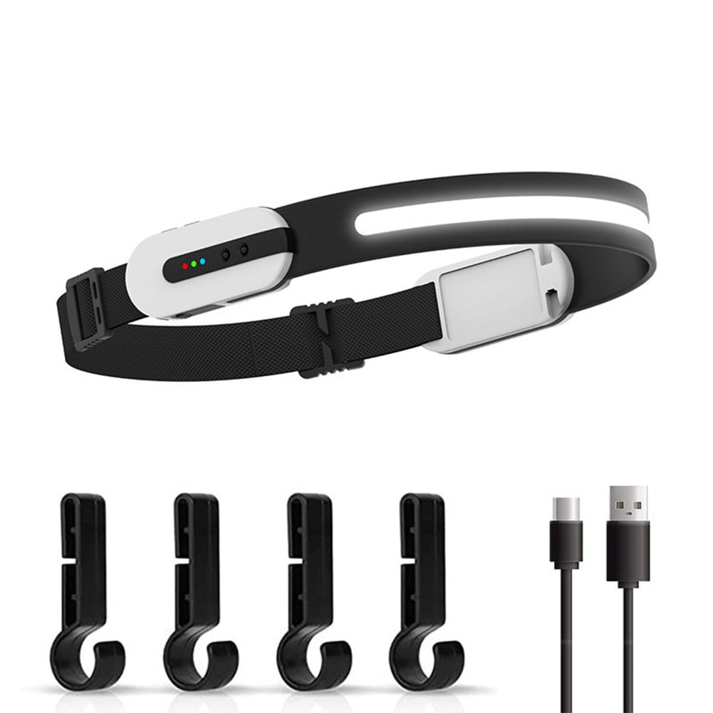 BCLONG Rechargeable COB LED Headlight for IR Motion Sensor Headlamp ...