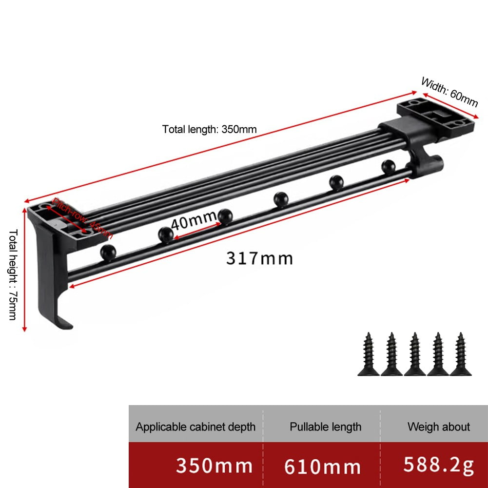 BCLONG Retractable Closet Rod Adjustable Pull Out Closet Rod Space ...