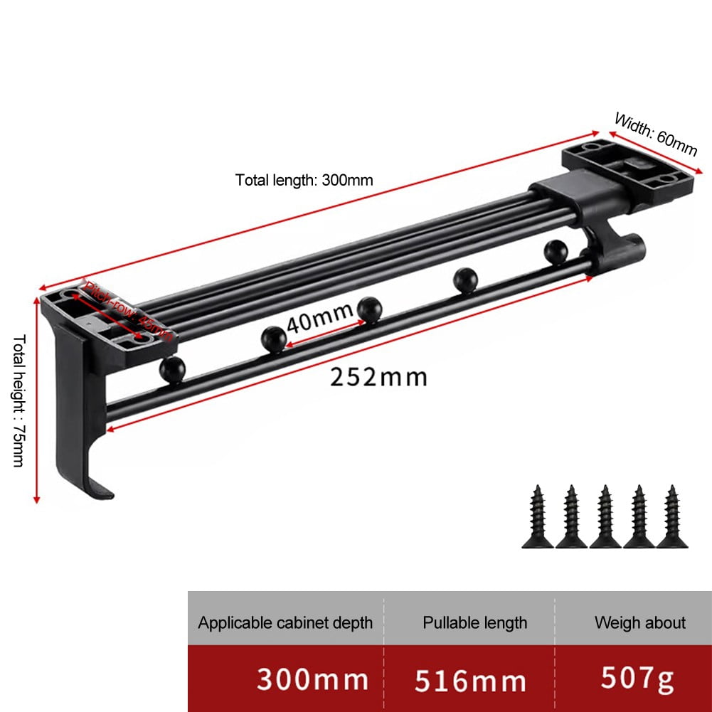 BCLONG Retractable Closet Rod Adjustable Pull Out Closet Rod Space ...