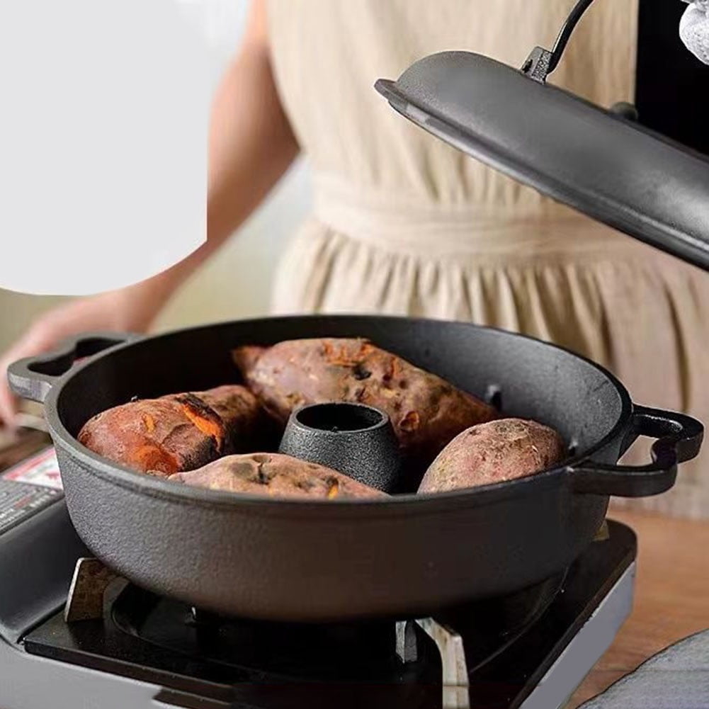 BCLONG Roaster, cast iron roaster for oven, outdoor roaster with lid ...