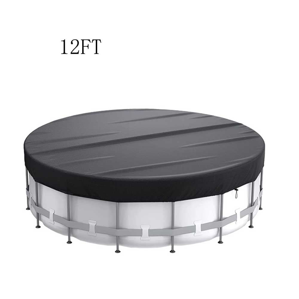 BCLONG Round Pool Cover Solar Covers For Above Ground Foldable Outdoor ...