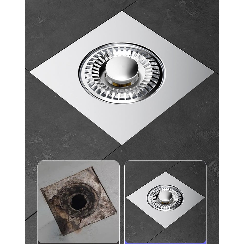 BCLONG Round Up Foot Floor Drain For Bathroom - Floor Cover Shower Room ...