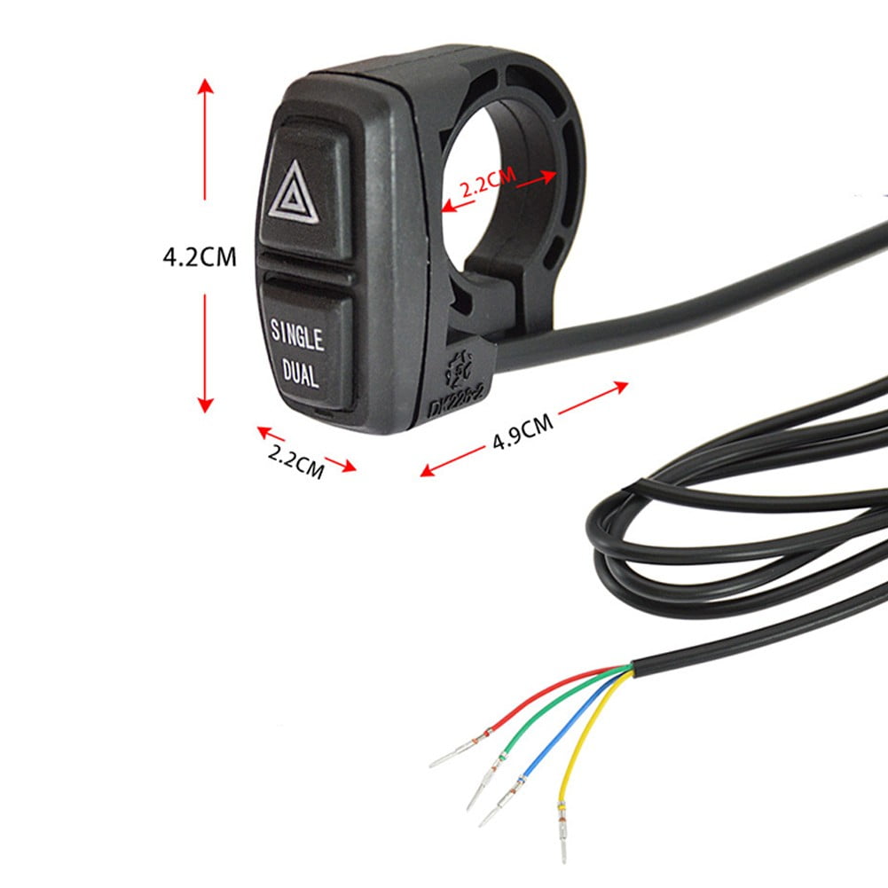 BCLONG Single Dual Hazard Indicator Switch For E-Bike Scooter ...