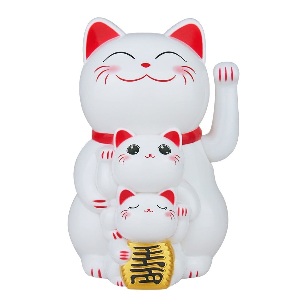 BCLONG Solar-Powered Automatic Waving Lucky Cat Cashier Ornaments For A ...