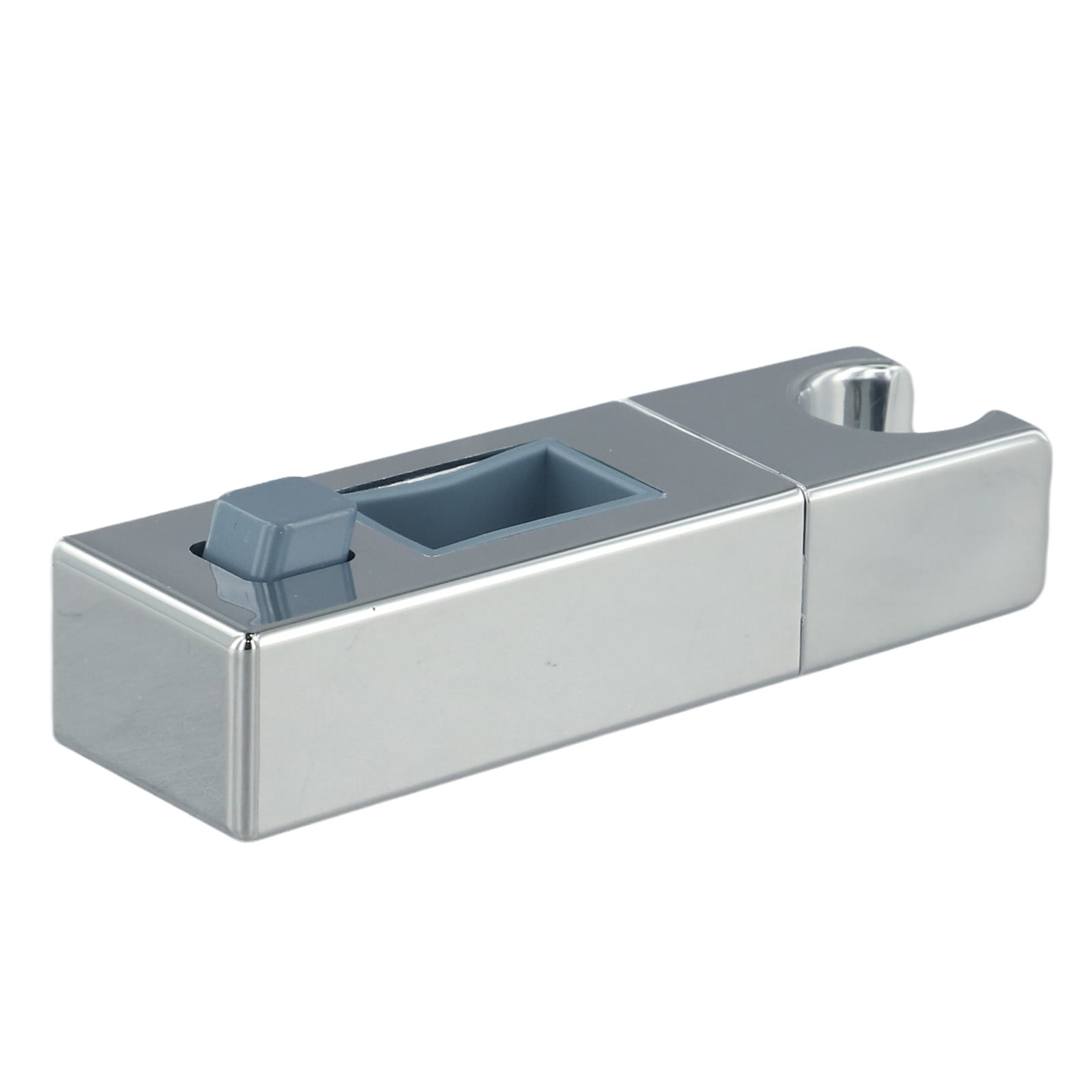 BCLONG Square Tube Chrome Shower Rail Head Slider Bar Holder Adjustable ...