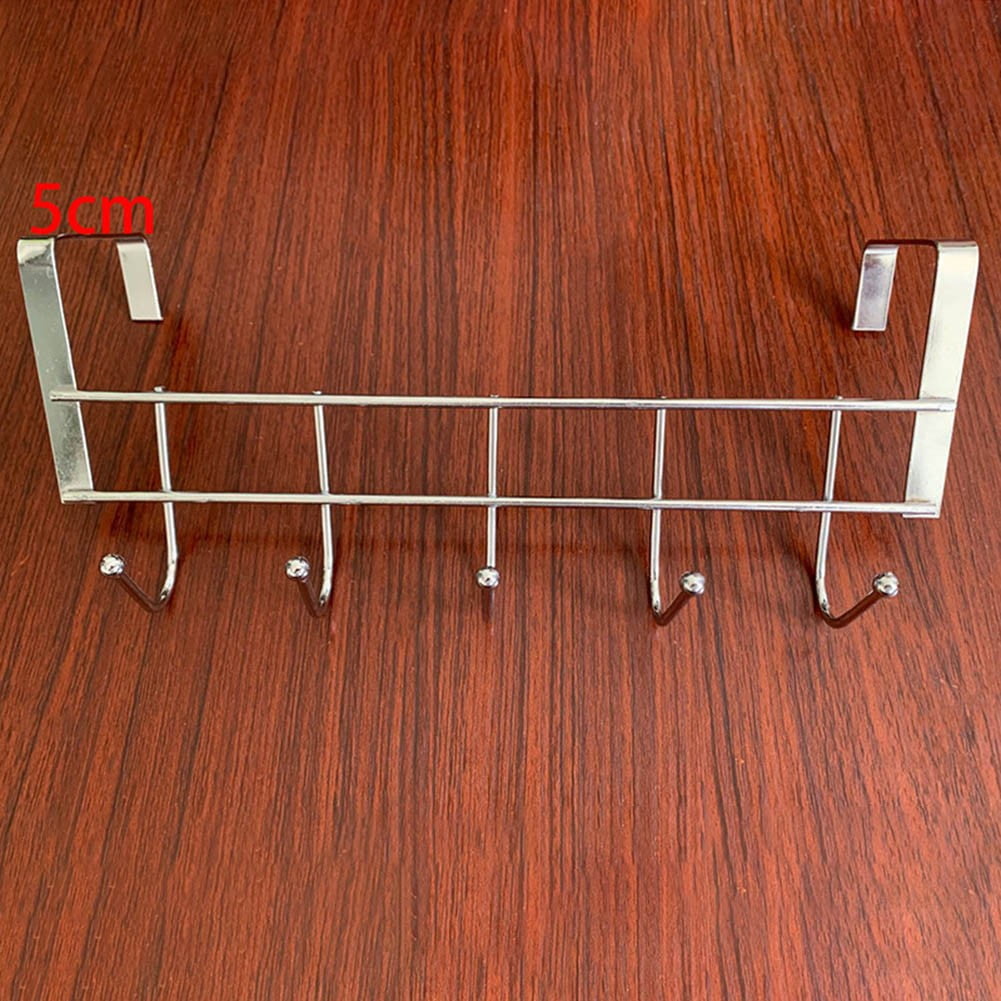 BCLONG Stainless Steel 5 Hooks Over Door Clothing Hanger Rack Holder ...