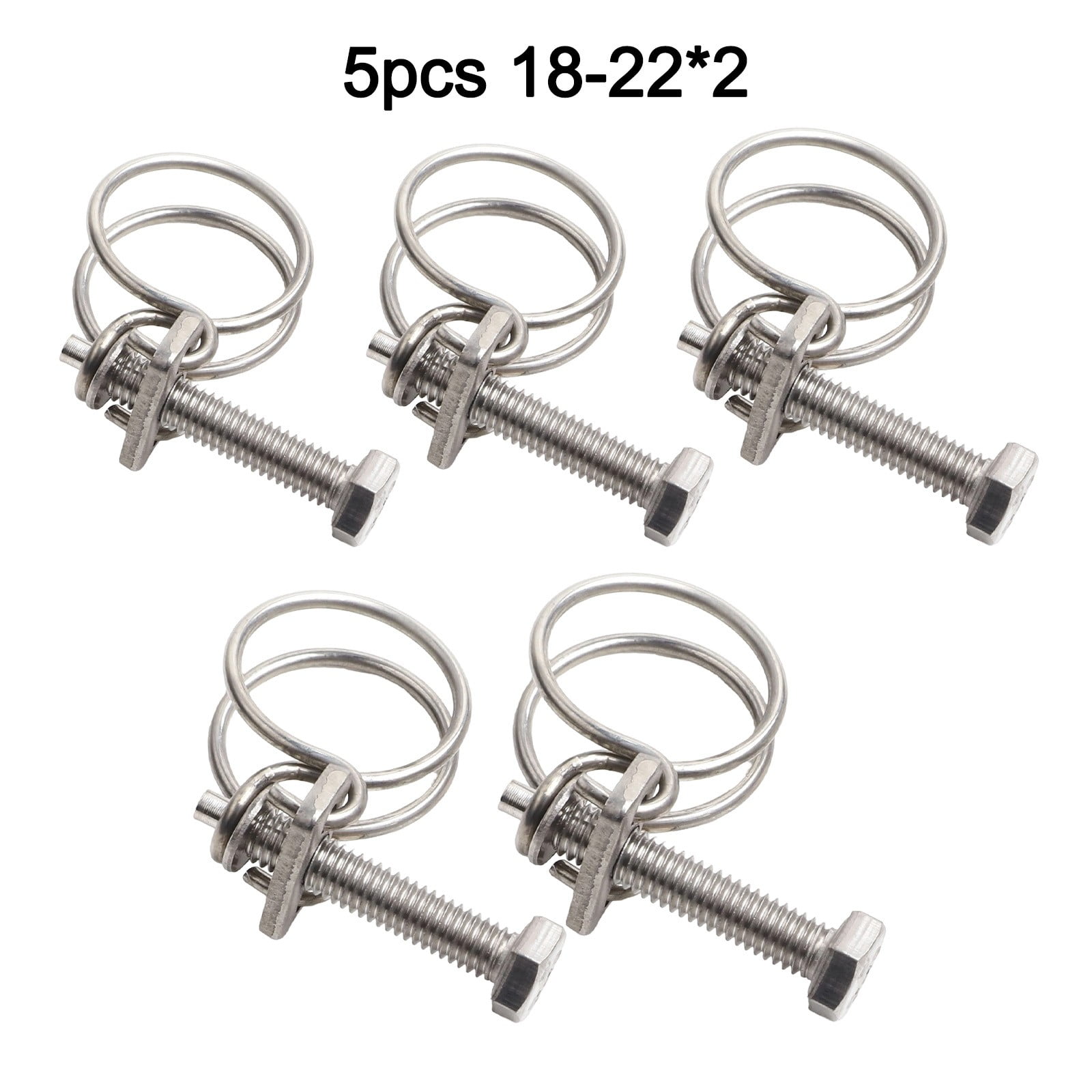 BCLONG Stainless Steel Double Wire Pond Hose Clip Corrugated Tubing ...
